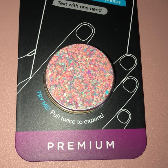 PopSocket | Accessories | Popsocket Textured Pink Glitter | Poshmark